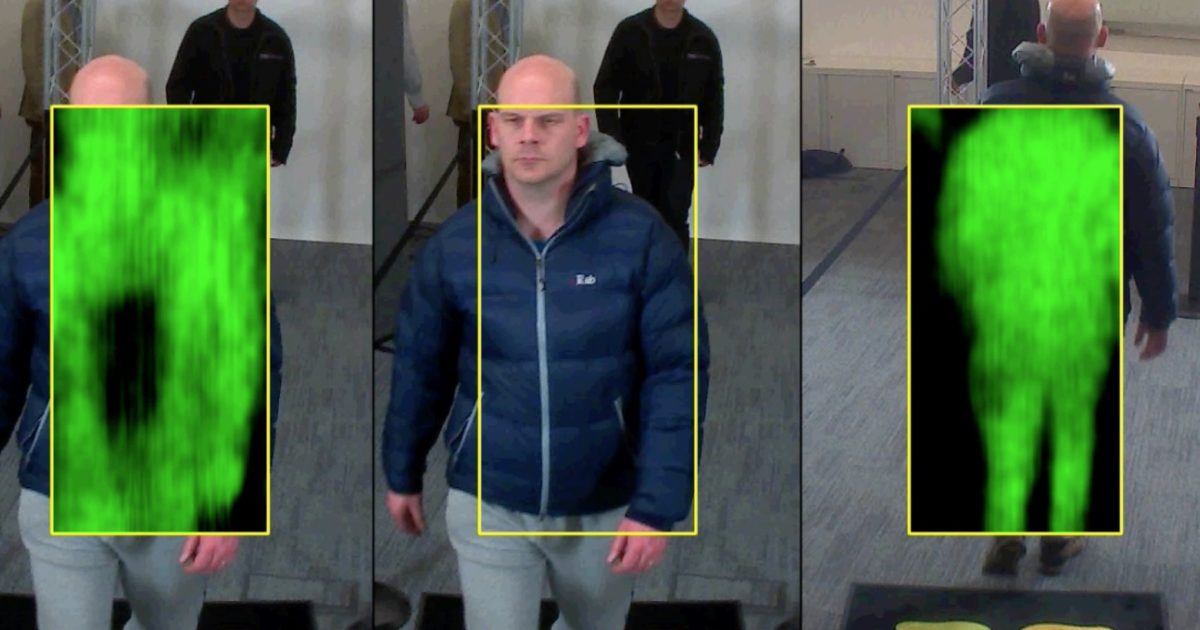 People screening camera can detect hidden objects